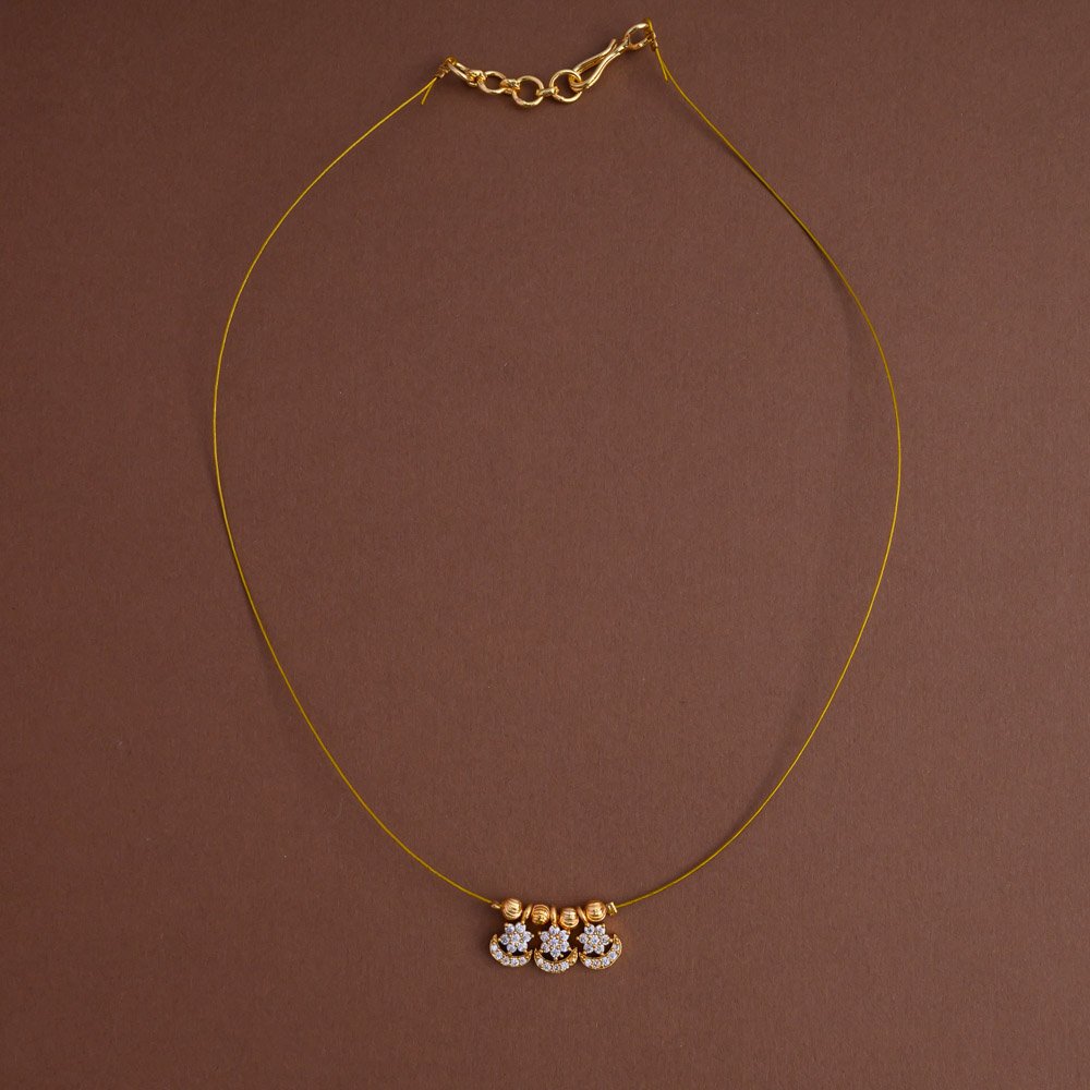Invisible neckpiece [ three sun moon ]- Gla – Made For Hers