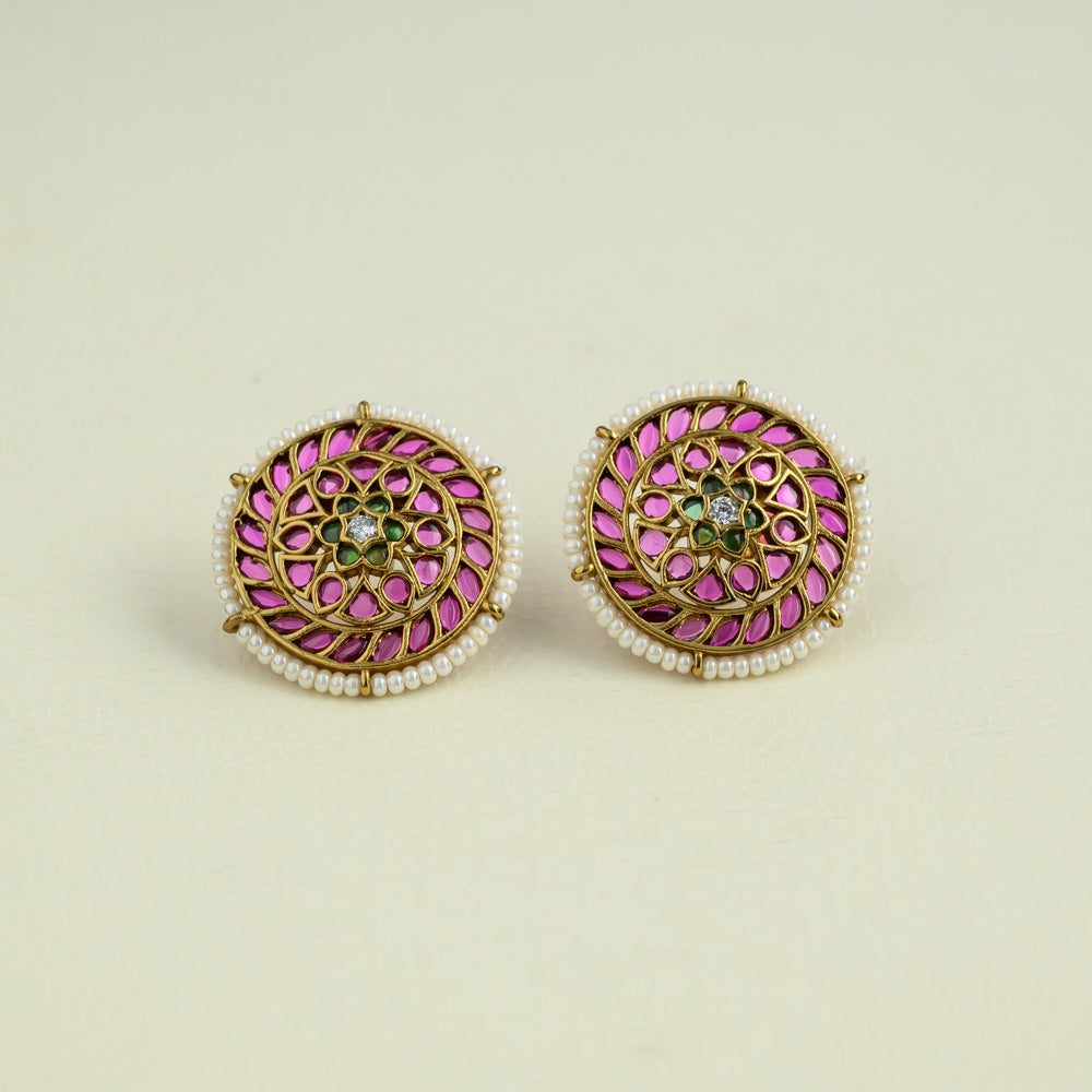 Kamatchi Earstud - Mehandi finish – Made For Hers