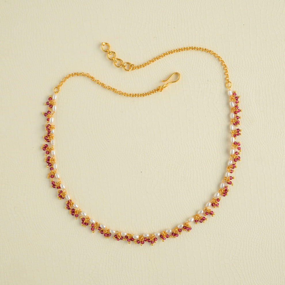 Rice pearl neckpiece - kanakam – Made For Hers