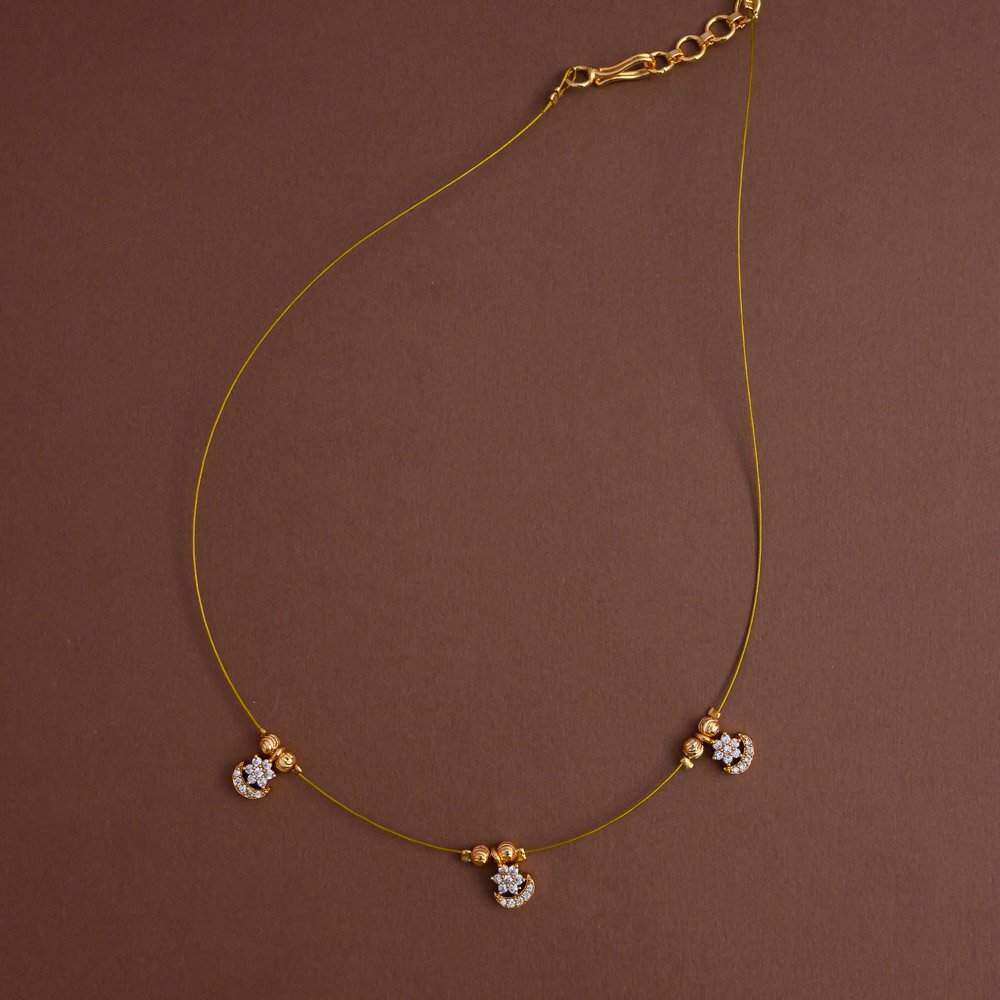 Invisible neckpiece [ three sun moon ]- Gla – Made For Hers